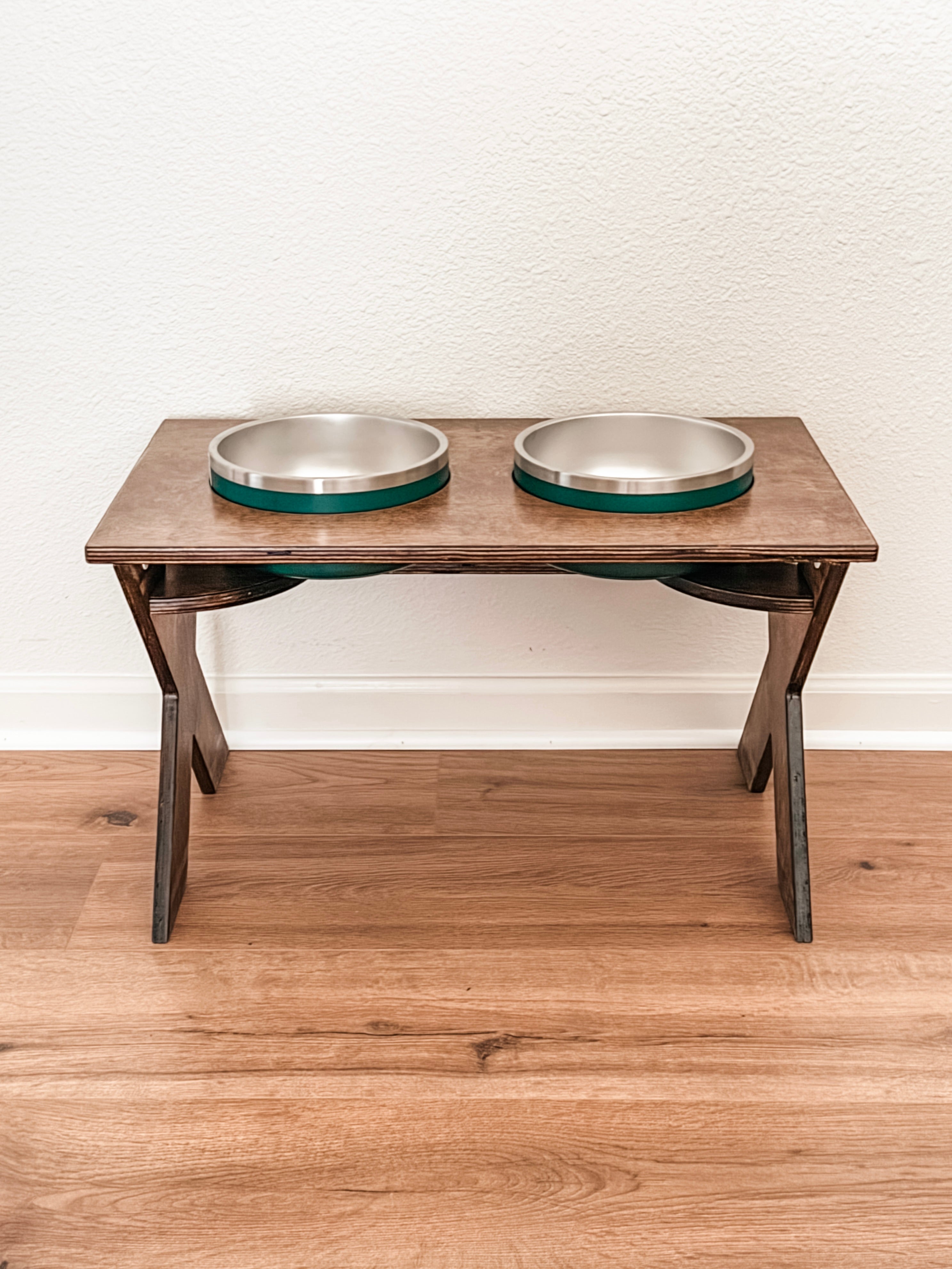 READY TO SHIP - Elevated feeder stand for dogs Yeti bowls *dark brown ...